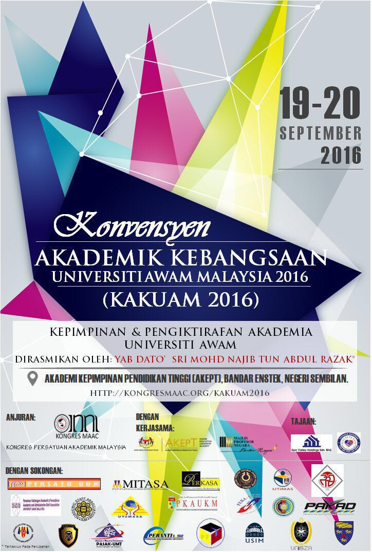 Konvensyen Akademik Kebangsaan Universiti Awam 2016 [ KAKUAM 2016 ] 19 ...