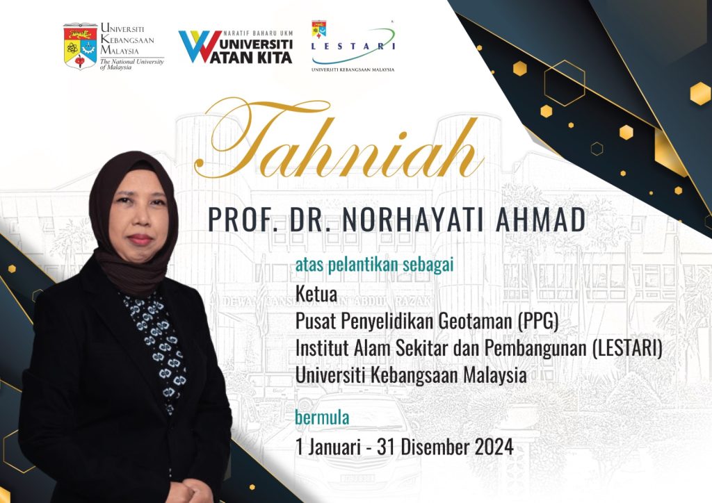 Tahniah, Prof. Dr. Norhayati | Pusat Penyelidikan Geotaman (PPG)