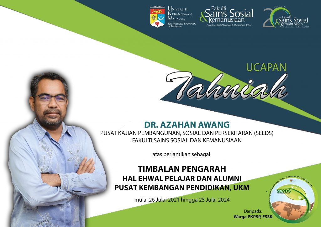 TAHNIAH diucapkan kepada Dr. Azahan Awang sebagai Timbalan Pengarah ...