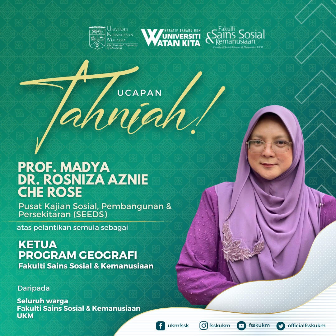 UCAPAN TAHNIAH PROF. MADYA DR. ROSNIZA AZNIE CHE ROSE ATAS PELANTIKAN ...