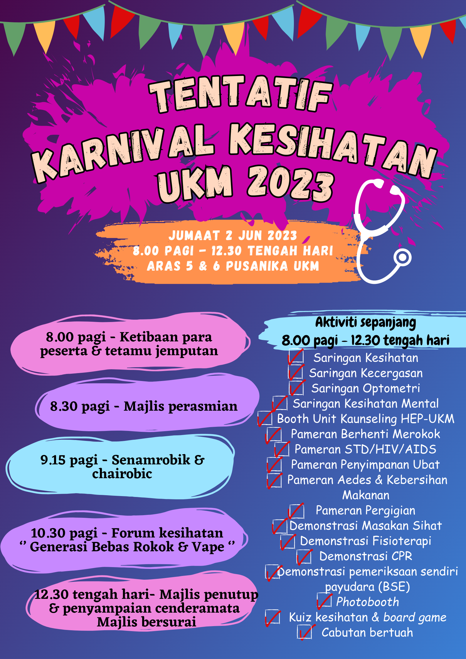 JEMPUTAN KE KARNIVAL KESIHATAN PERINGKAT UKM 2023 | Pusat Kesihatan ...
