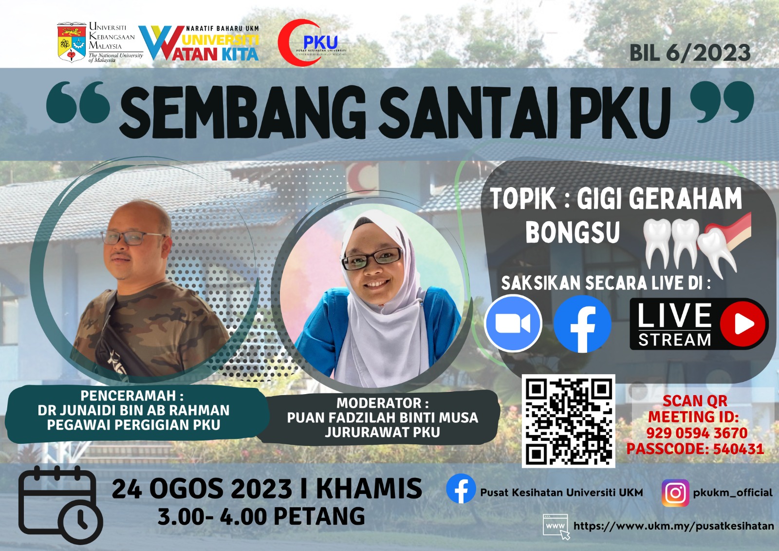 Sembang Santai PKU Bil 6/2023 : Gigi Geraham Bongsu | Pusat Kesihatan ...