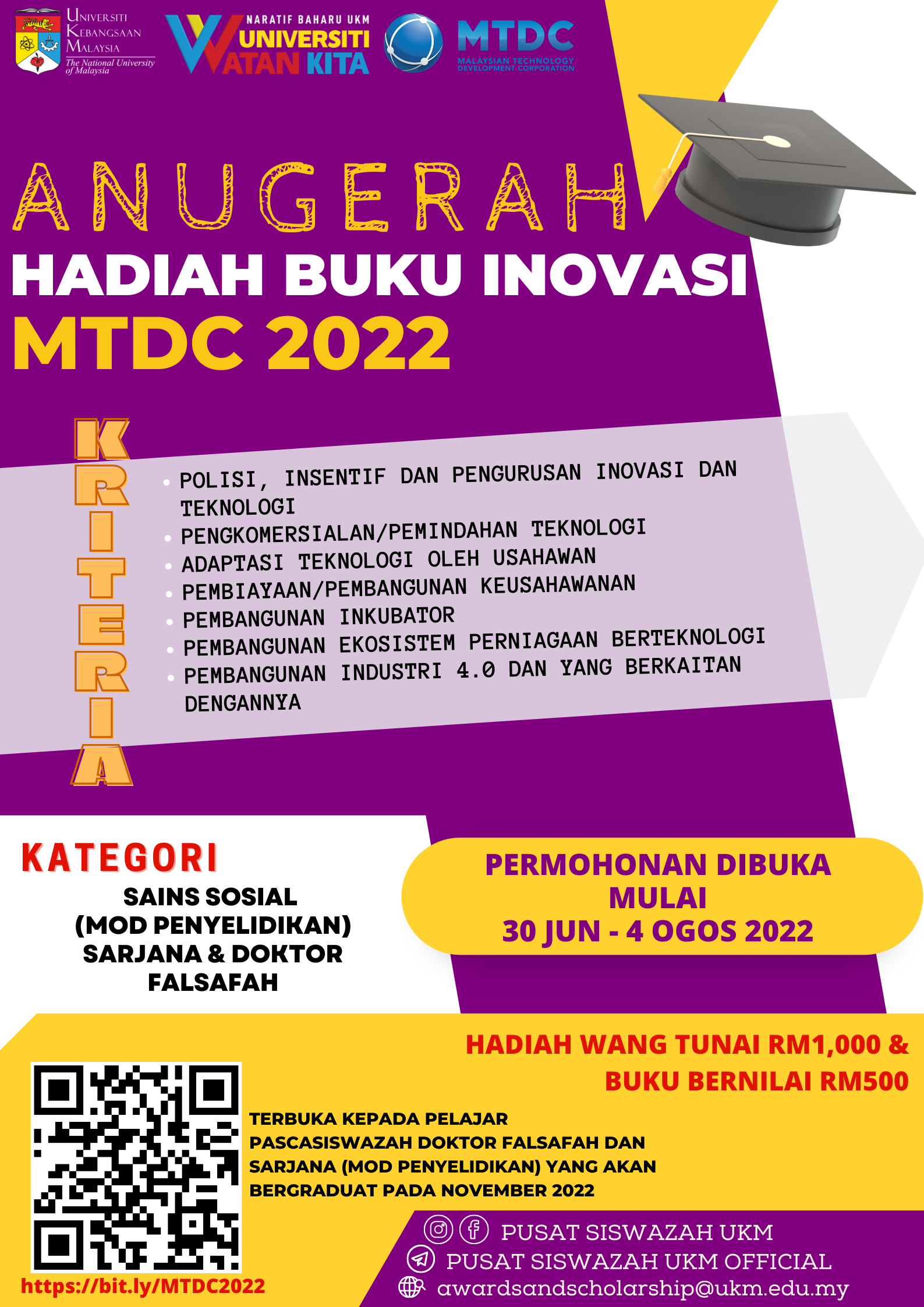 MTDC Innovation Book Award 2022 | UKM Graduate Centre