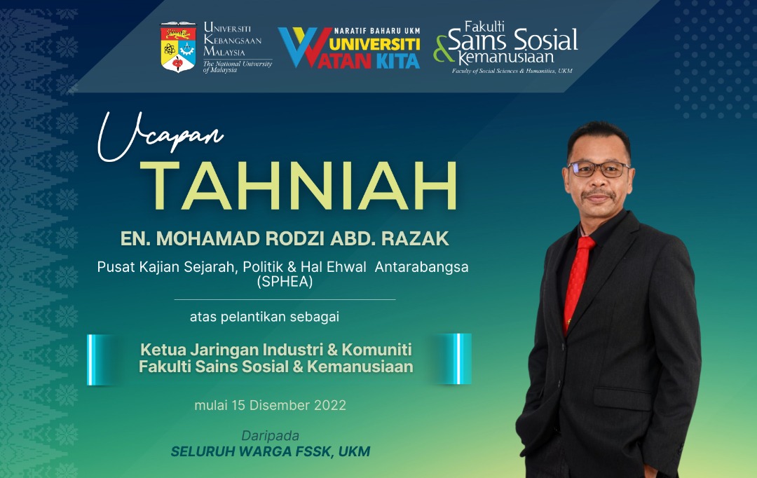 Tahniah En. Mohamad Rodzi Abd. Razak | Pusat Kajian Sejarah, Politik ...