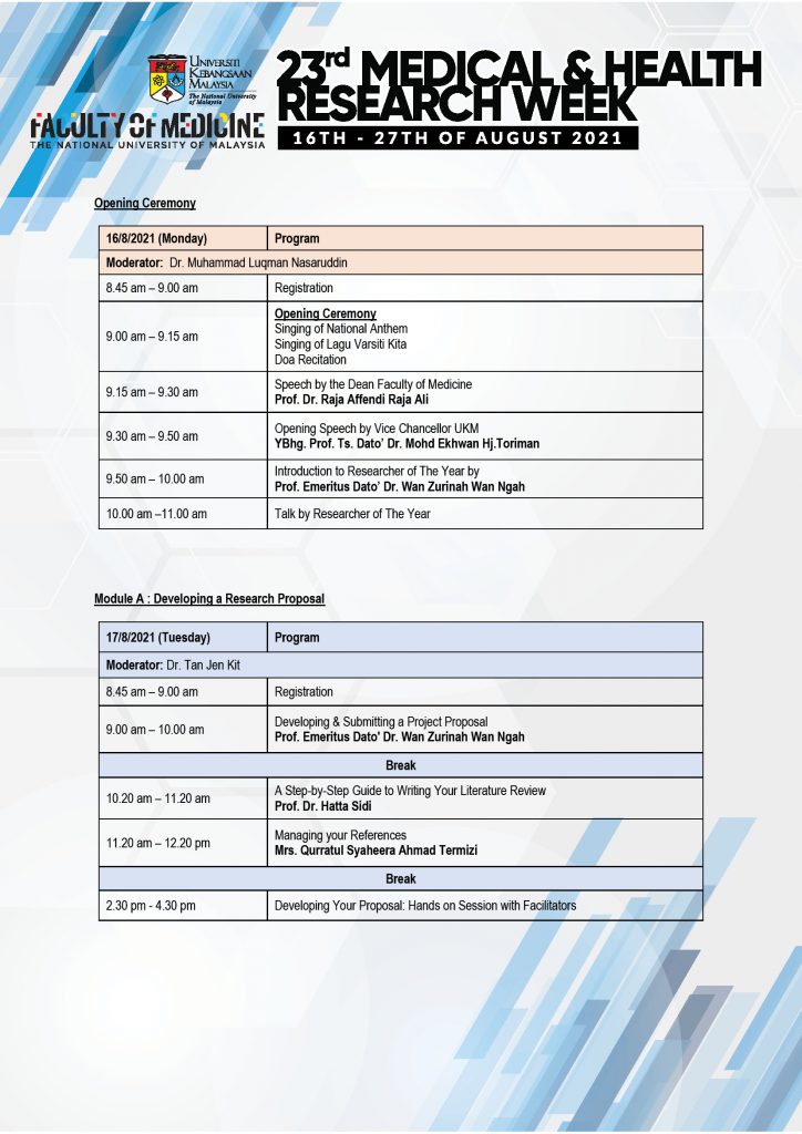 Medical & Health Research Week - Secretariat of Research & Innovation ...