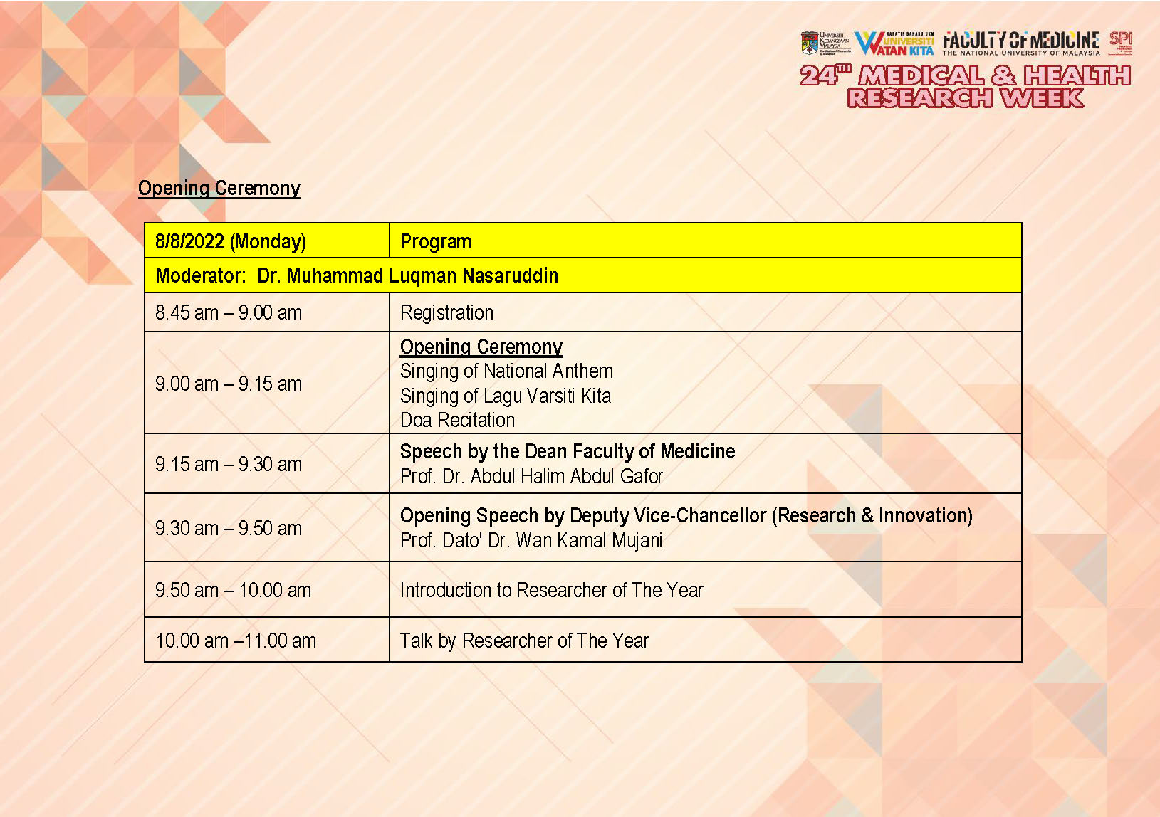 Medical & Health Research Week - Secretariat of Research & Innovation ...