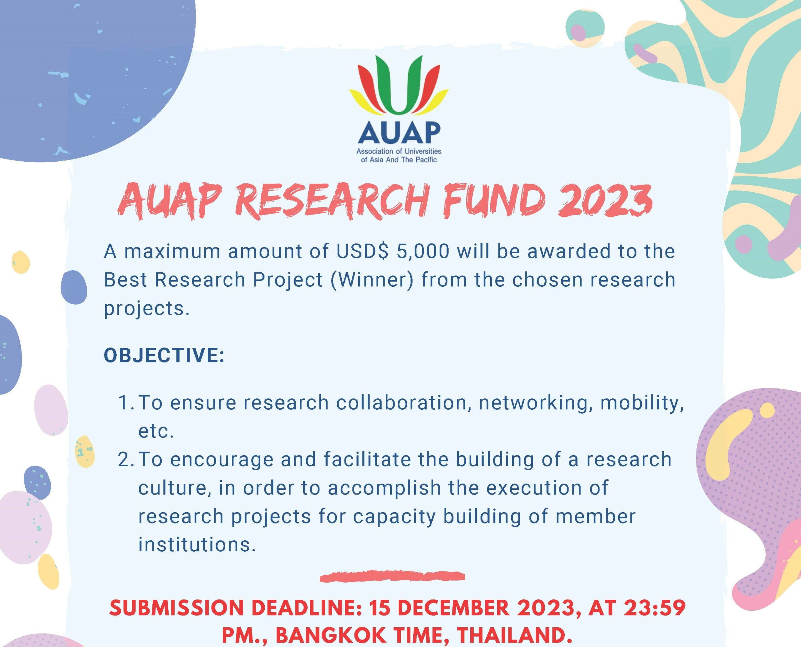 Association of Universities of Asia and the Pacific (AUAP) Research ...