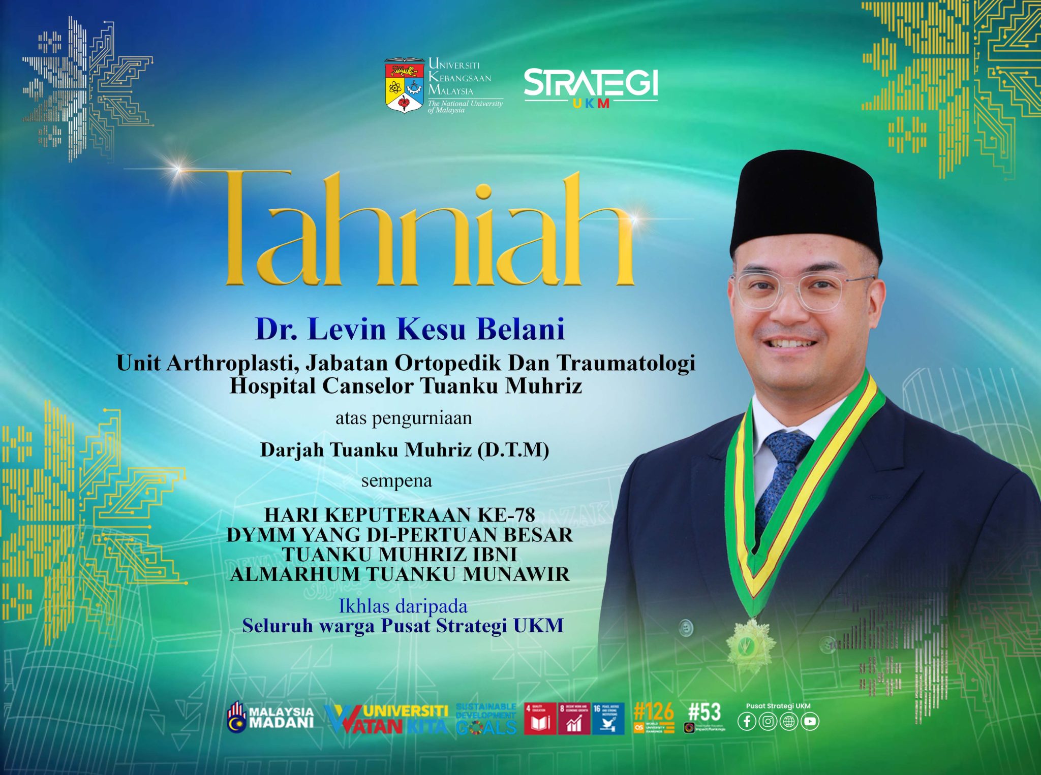 Tahniah sempena Hari Keputeraan yang ke-78, Duli Yang Maha Mulia Yang ...