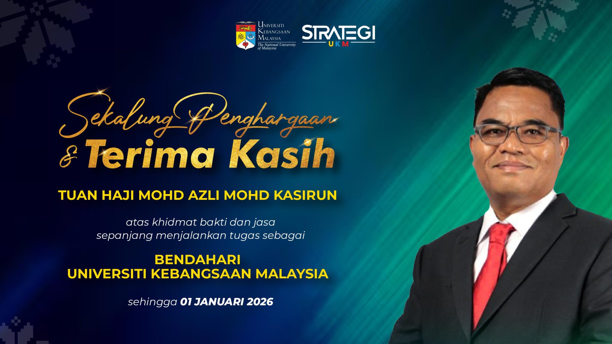 Sekalung penghargaan dan terima kasih Tuan Haji Mohd Azli Mohd Kasirun ...