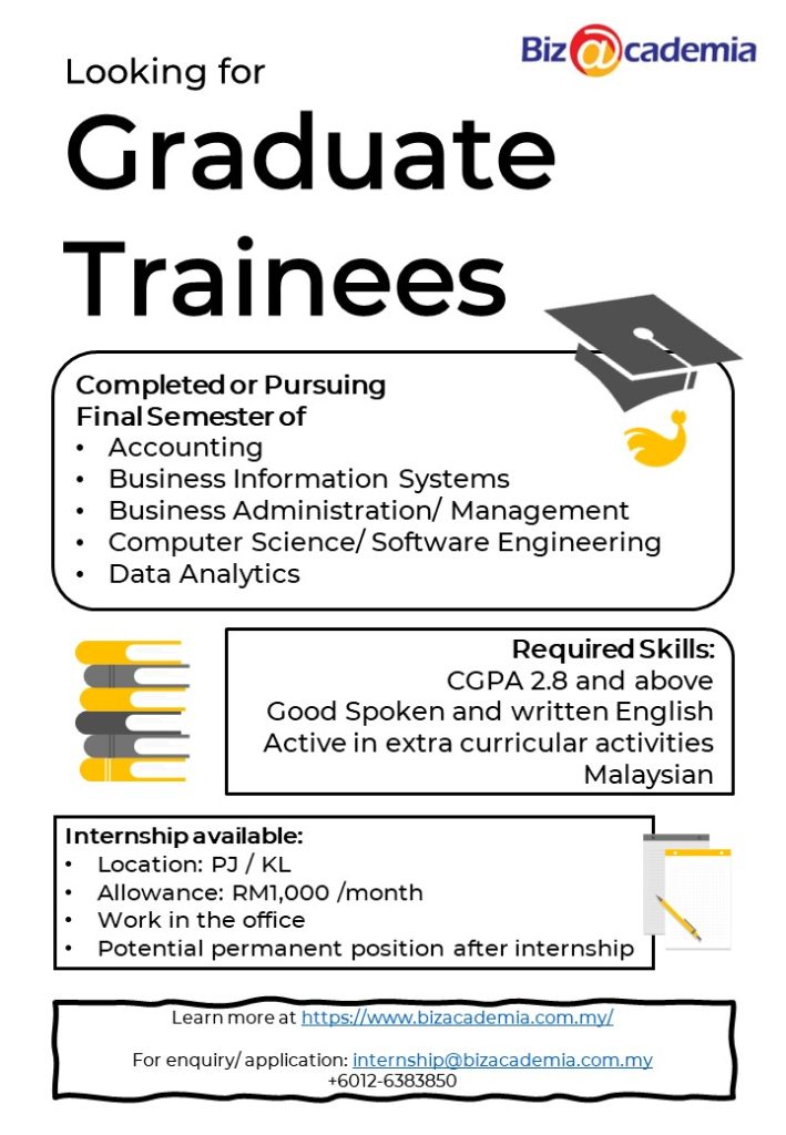 Graduate Trainee Program (Internship) & Permanent positions at Biz ...