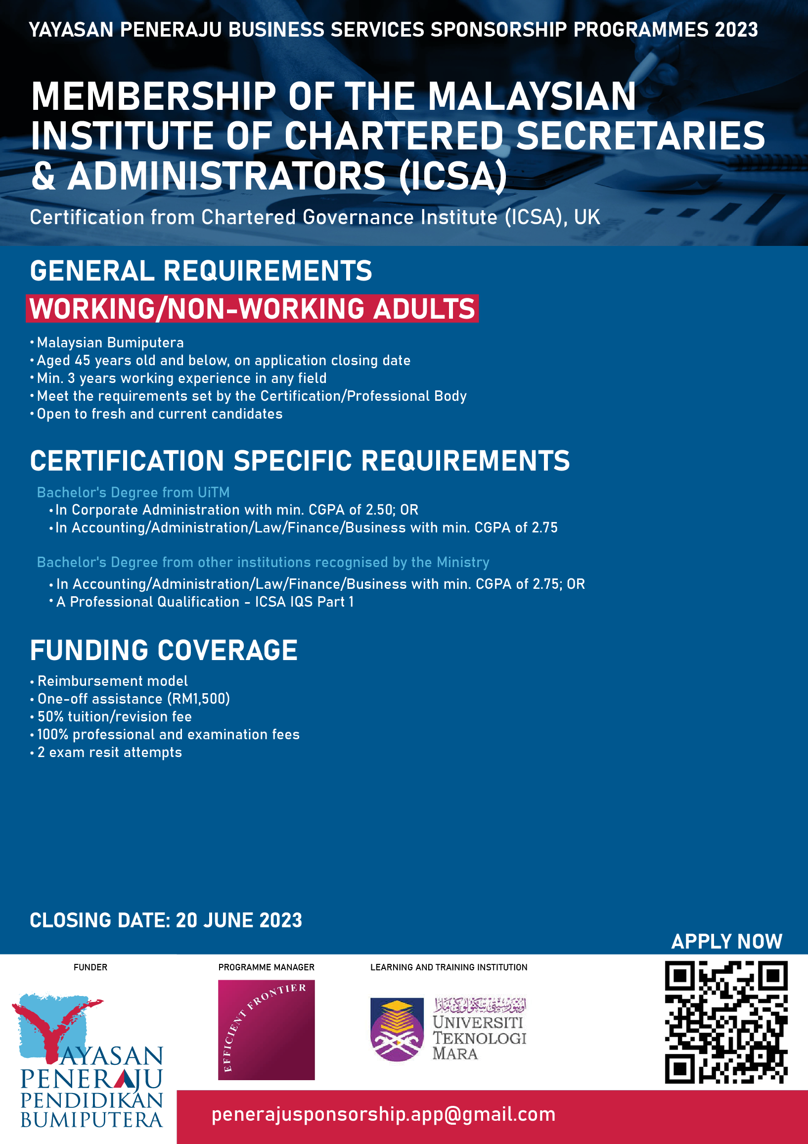 Yayasan Peneraju Sponsorship Programmes – Business Services Programmes ...