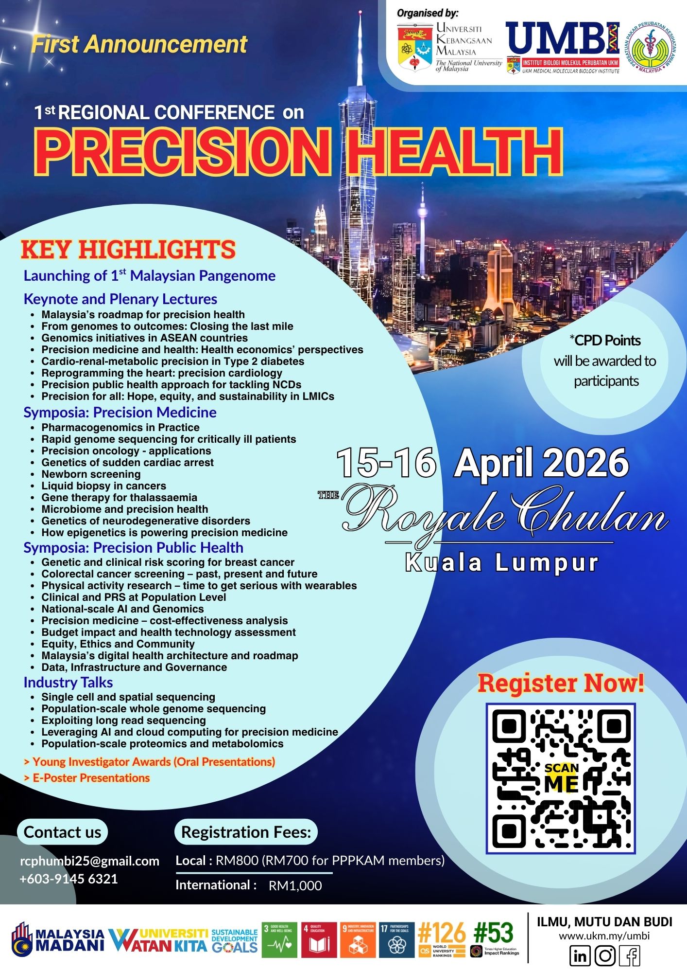 Announcement – 1st Regional Conference on Precision Health (RCPH) | UKM ...