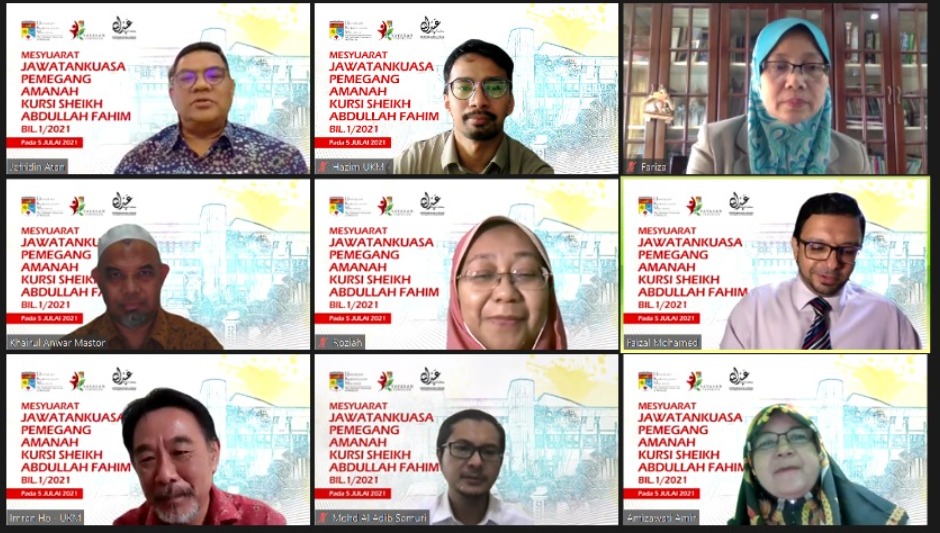 Mesyuarat Kursi Sheikh Abdullah Fahim Bil.1/2021 | Yayasan Canselor