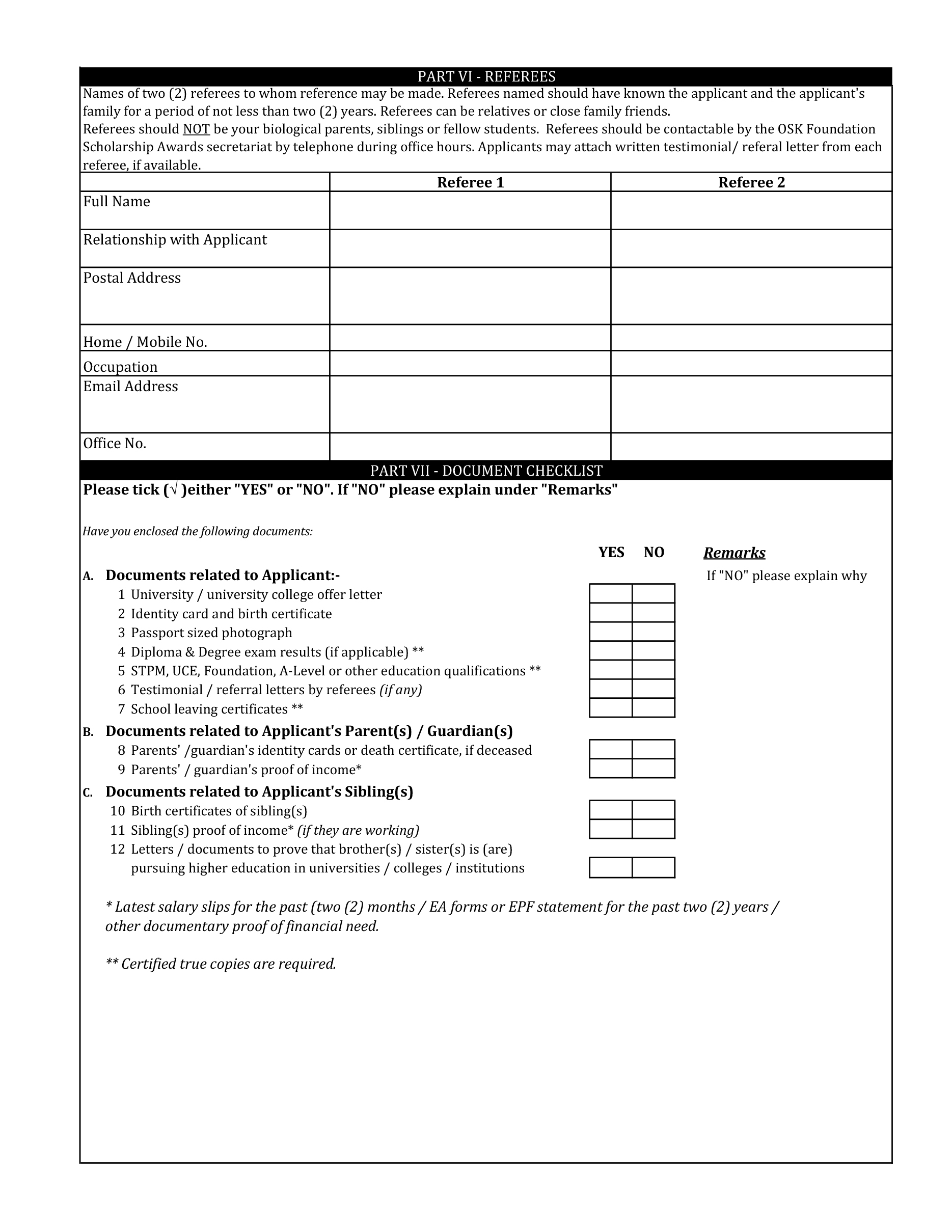 OSK Foundation Scholarship Awards 2021 | Yayasan Canselor